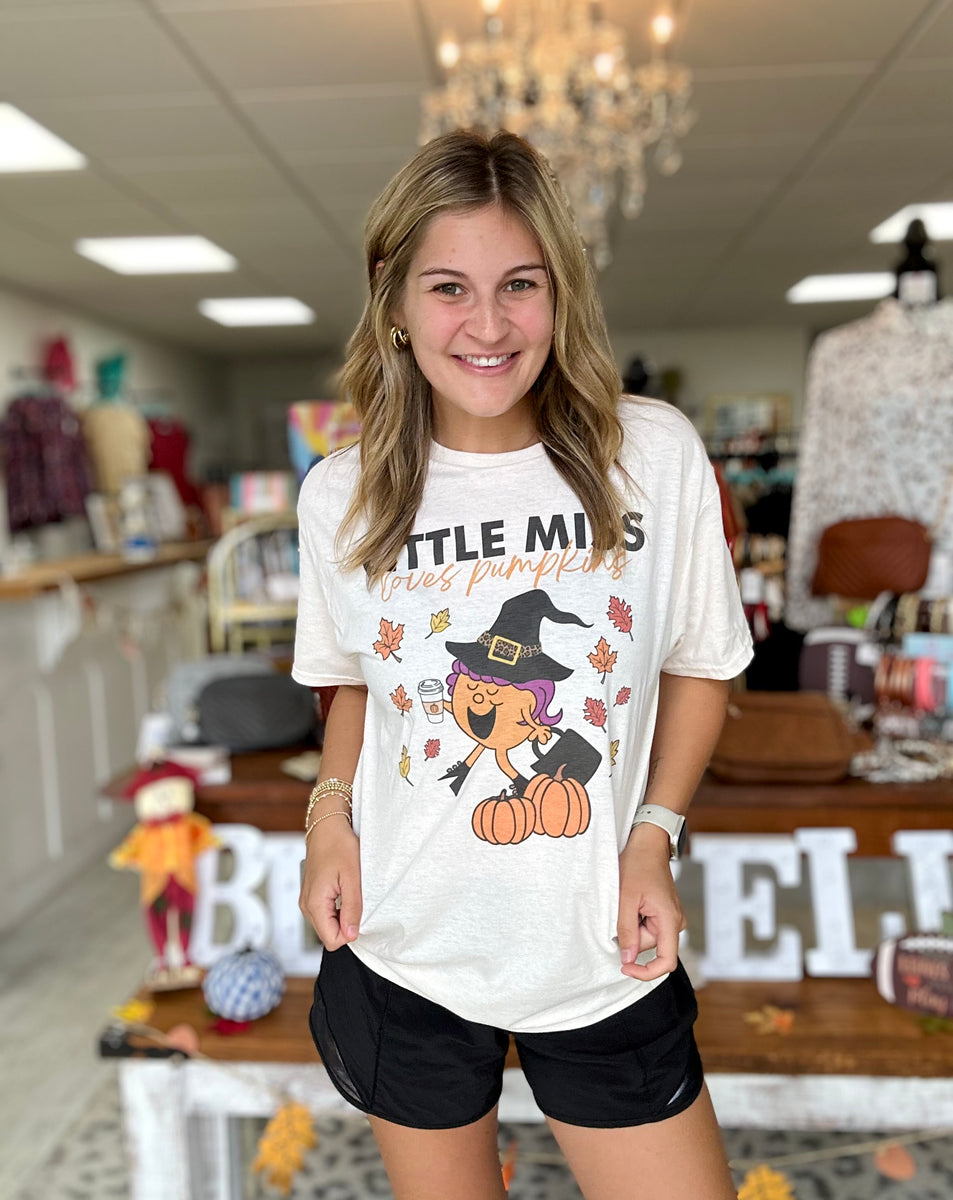 little miss loves pumpkins tee – The Bleu Belle